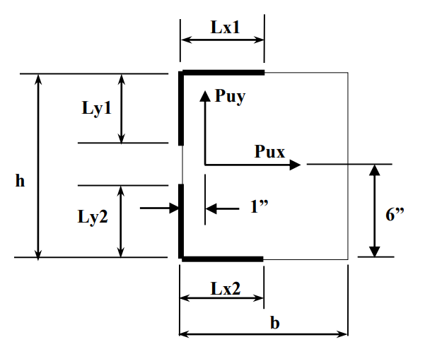 Solved A rectangular bracket plate with dimensions b=12", | Chegg.com