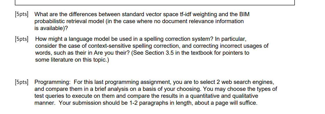 Solved [5pts] ﻿What are the differences between standard | Chegg.com