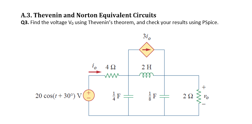 Solved A.3. Thevenin and Norton Equivalent Circuits Q3. Find | Chegg.com