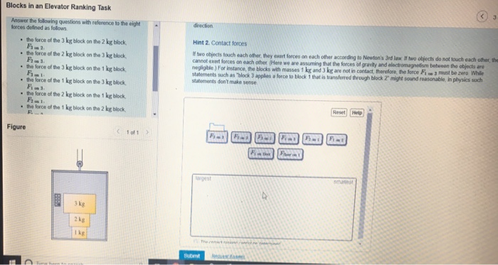 Solved Blocks in an Elevator Ranking Task Answer the | Chegg.com