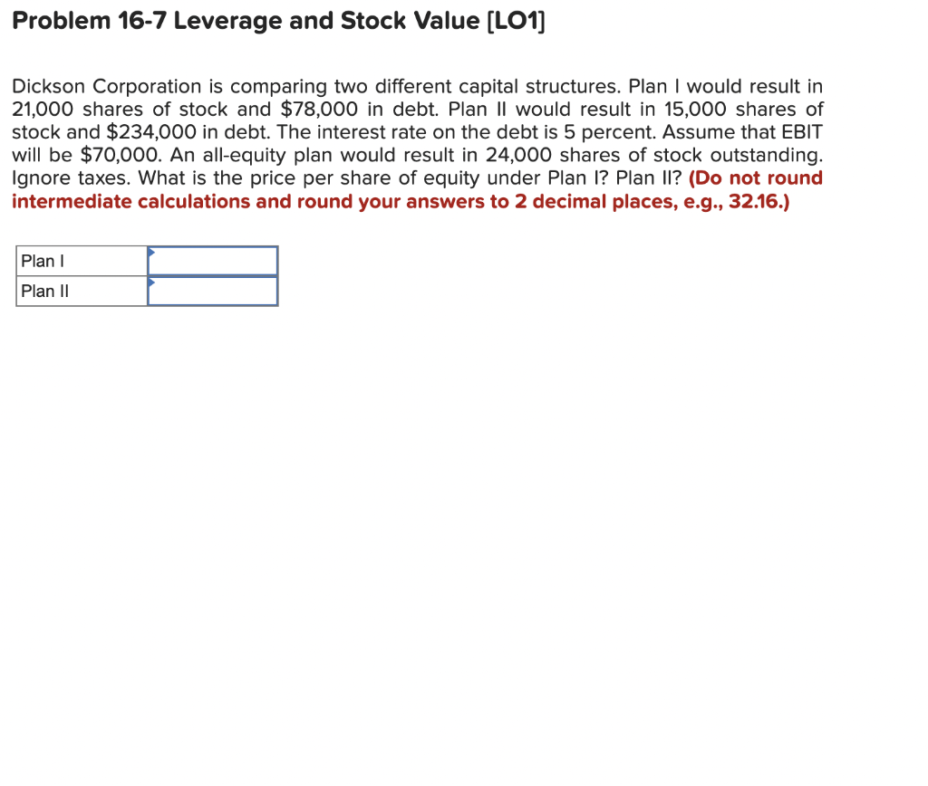 Solved Dickson Corporation is comparing two different | Chegg.com
