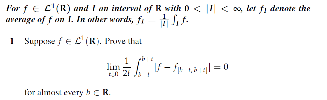 Solved For f∈L1(R) and I an interval of R with 0