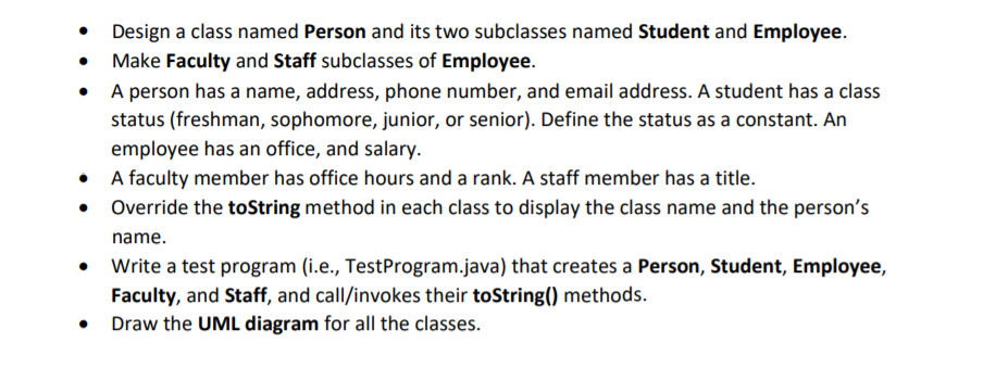 Solved Write the following code using java programming | Chegg.com