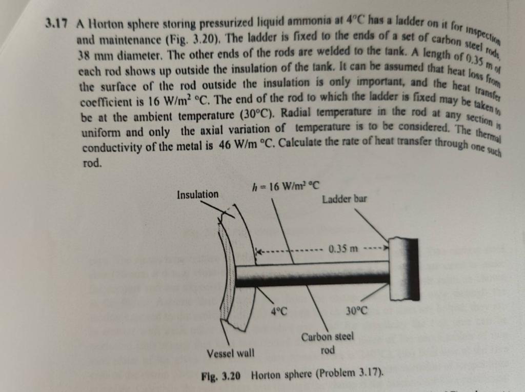 Solved 3.17 A Horton sphere storing pressurized liquid | Chegg.com