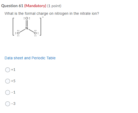 Solved Question 61 (Mandatory) (1 point) What is the formal | Chegg.com