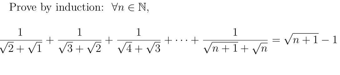 Solved Prove by induction: | Chegg.com