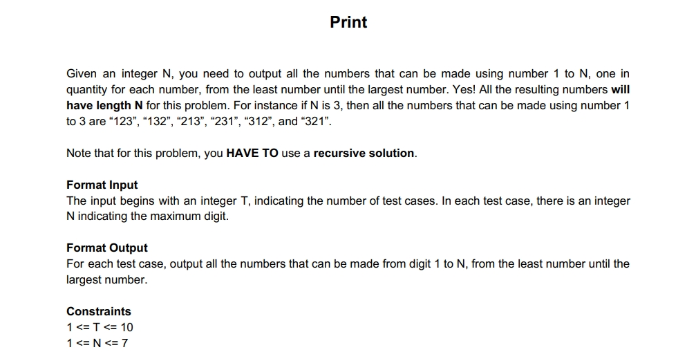 Solved C Programming Language Problem Title Print Sample 8037