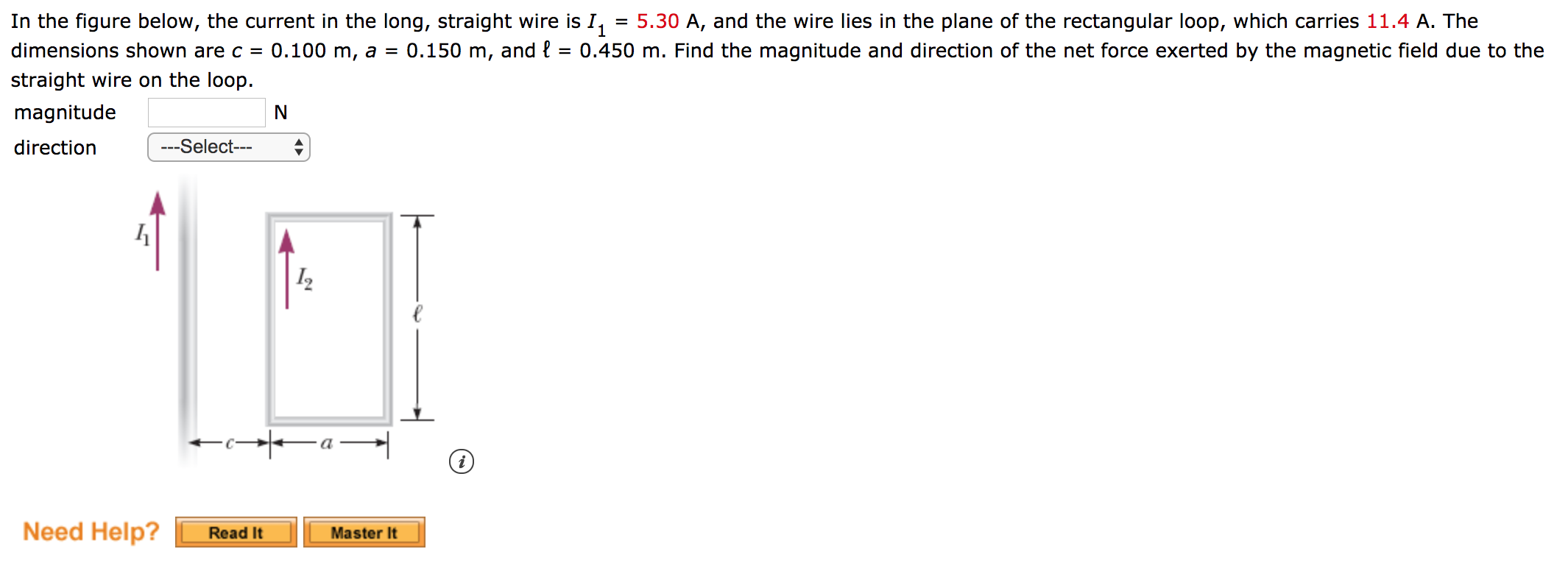 Solved In the figure below, the current in the long, | Chegg.com