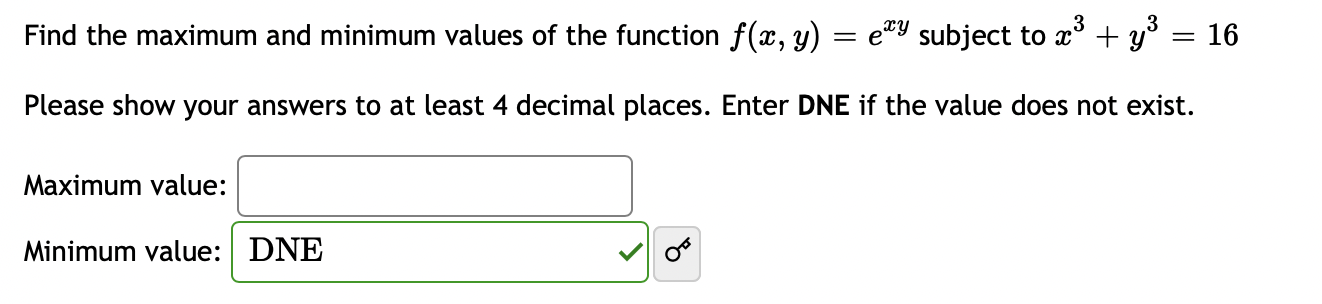 Solved Find the maximum and minimum values of the function | Chegg.com