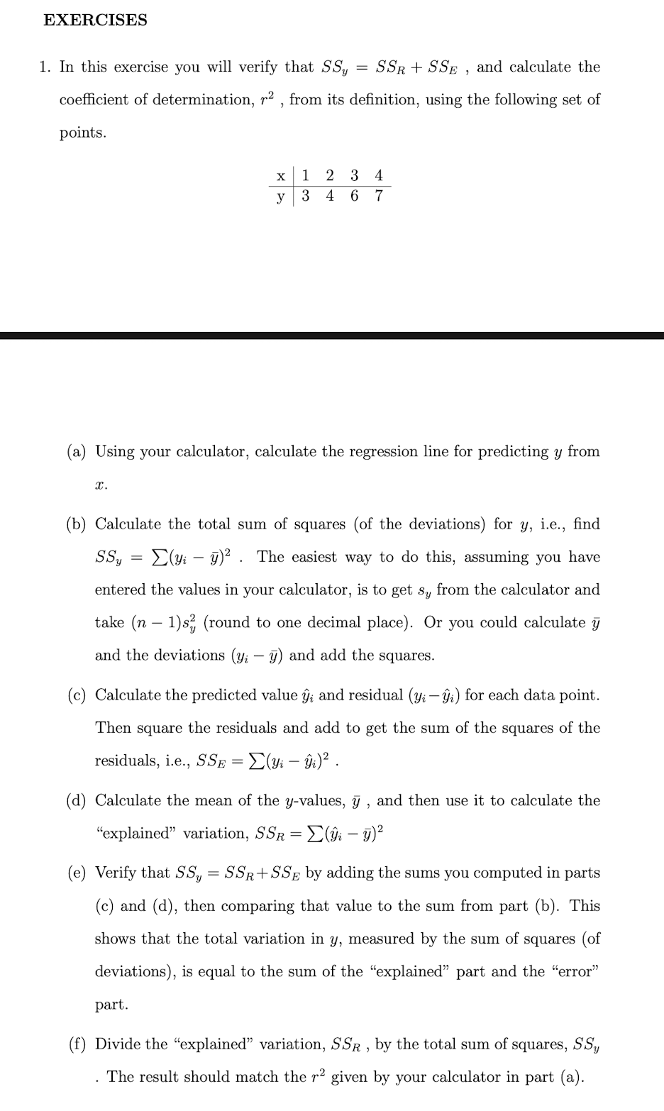 Solved EXERCISESIn this exercise you will verify that | Chegg.com