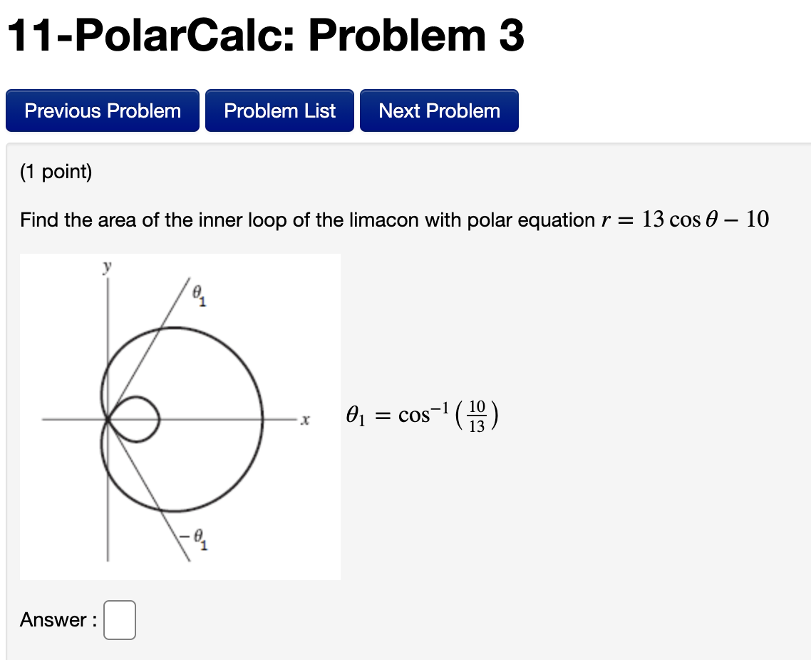 Solved 11-PolarCalc: Problem 3 Previous Problem Problem List | Chegg.com