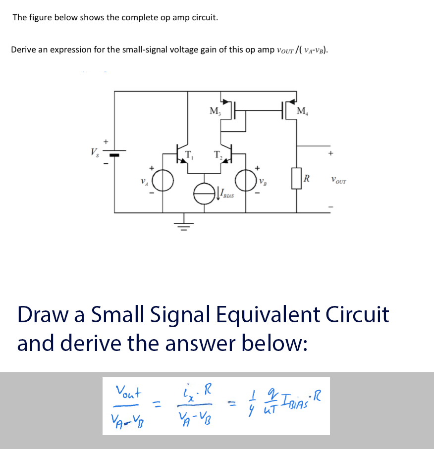 The question is about small signal voltage gain, BJT, | Chegg.com