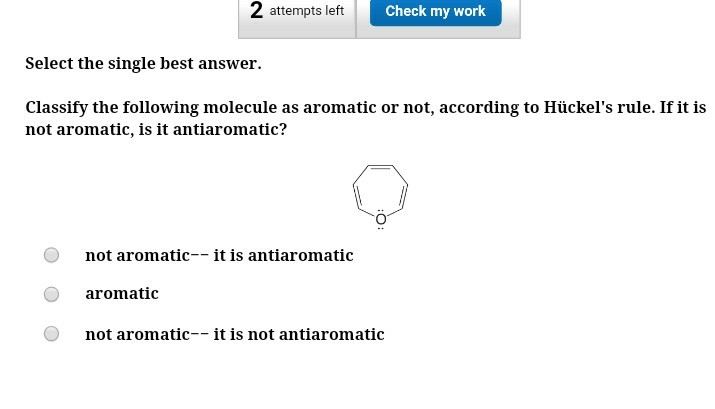 Solved 2 attempts left Check my work Select the single best | Chegg.com