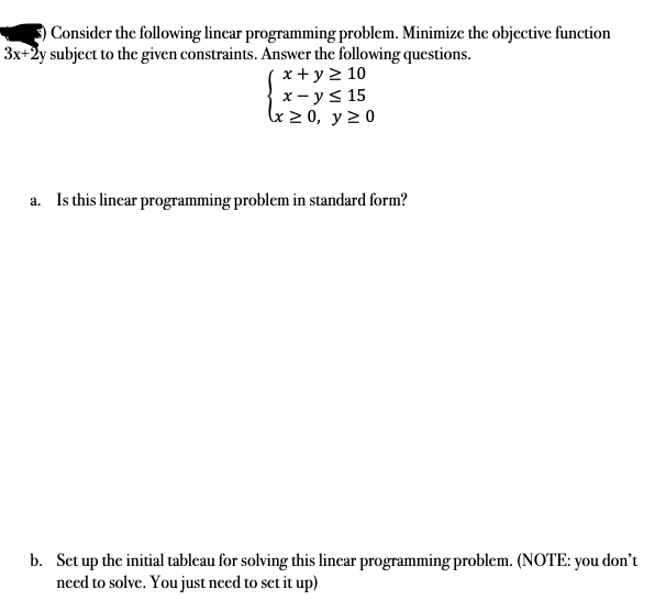 Solved Consider The Following Linear Programming Problem 8167