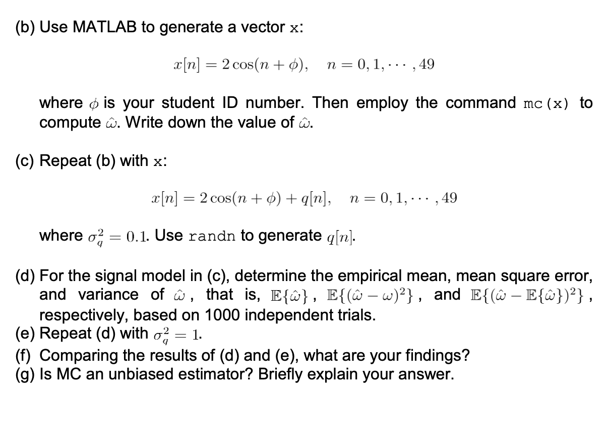 2. Spectral analysis involves determining the | Chegg.com