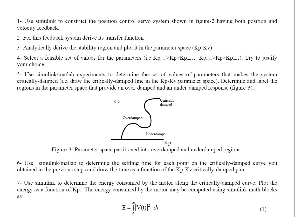 Solved The servo-process: The servo-process is a DC motor in | Chegg.com