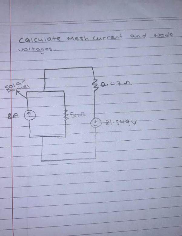 Solved Calculate mesh current and Node voltages. | Chegg.com