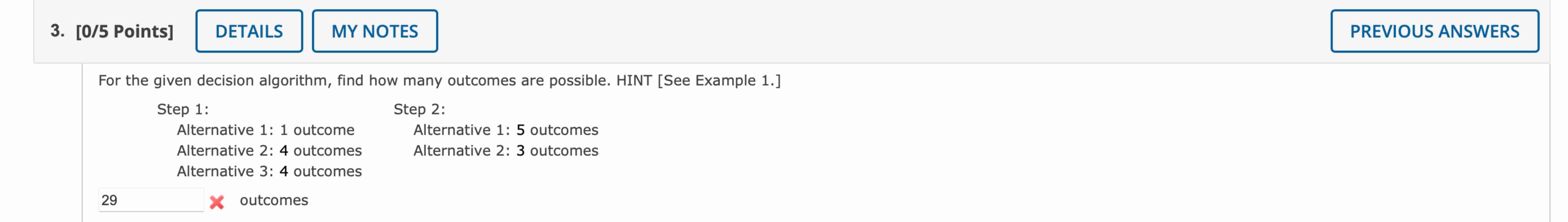 Solved 3. [0/5 ﻿Points]For the given decision algorithm, | Chegg.com