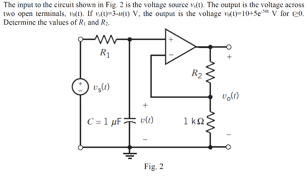 Solved The input to the circuit shown in Fig. 2 is the | Chegg.com