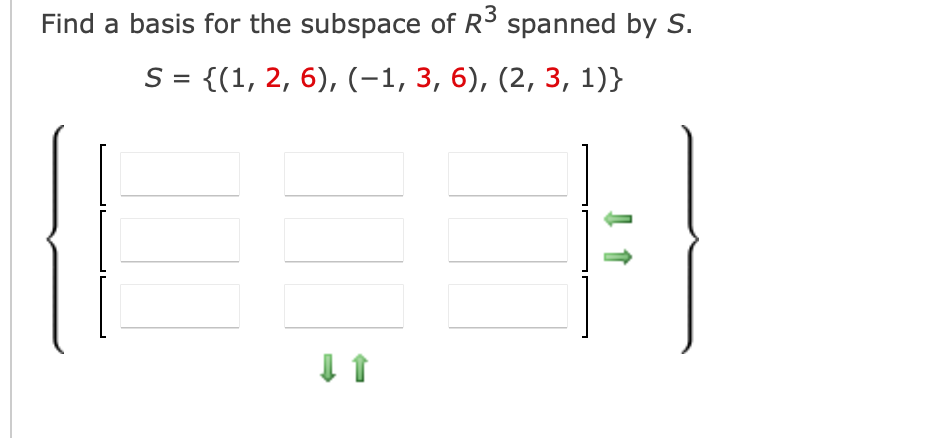 Solved Find a basis for the subspace of R3 spanned by S. | Chegg.com