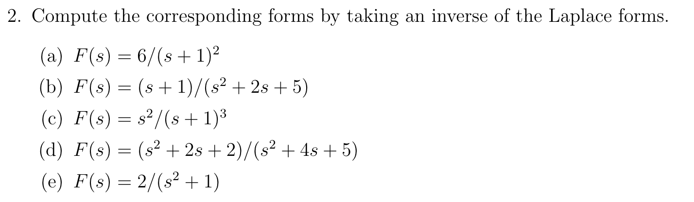 Solved 2. Compute the corresponding forms by taking an | Chegg.com