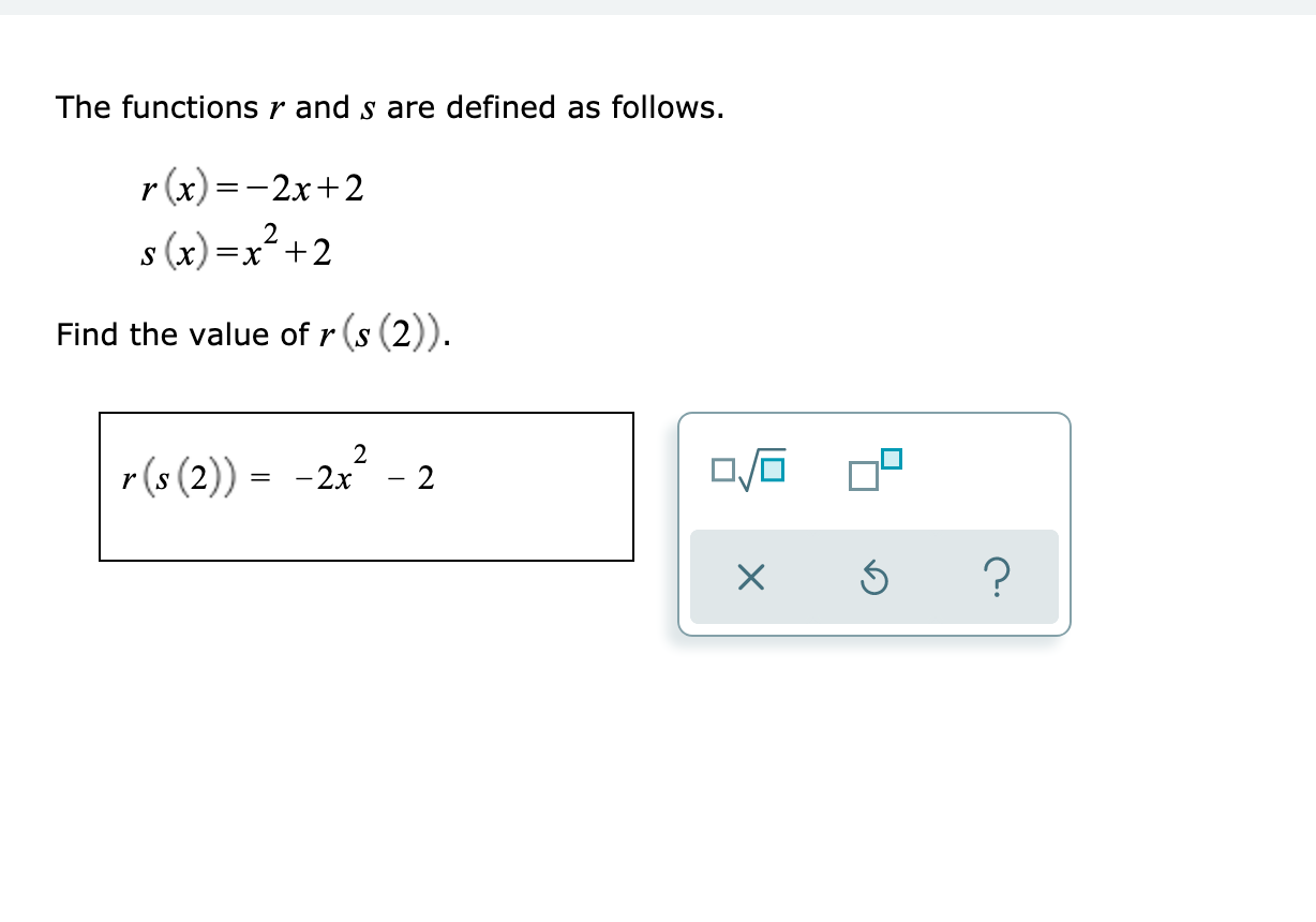 Solved The functions r and s are defined as follows. | Chegg.com