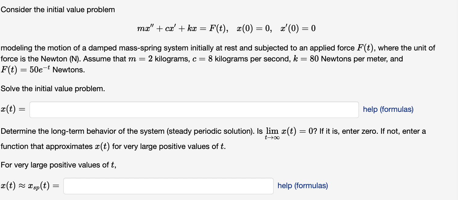 Solved Consider the initial value problem | Chegg.com