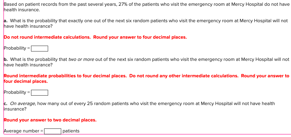 Solved Based on patient records from the past several years, | Chegg.com
