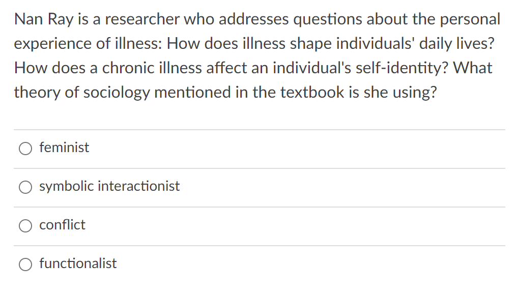 Solved Nan Ray is a researcher who addresses questions about | Chegg.com