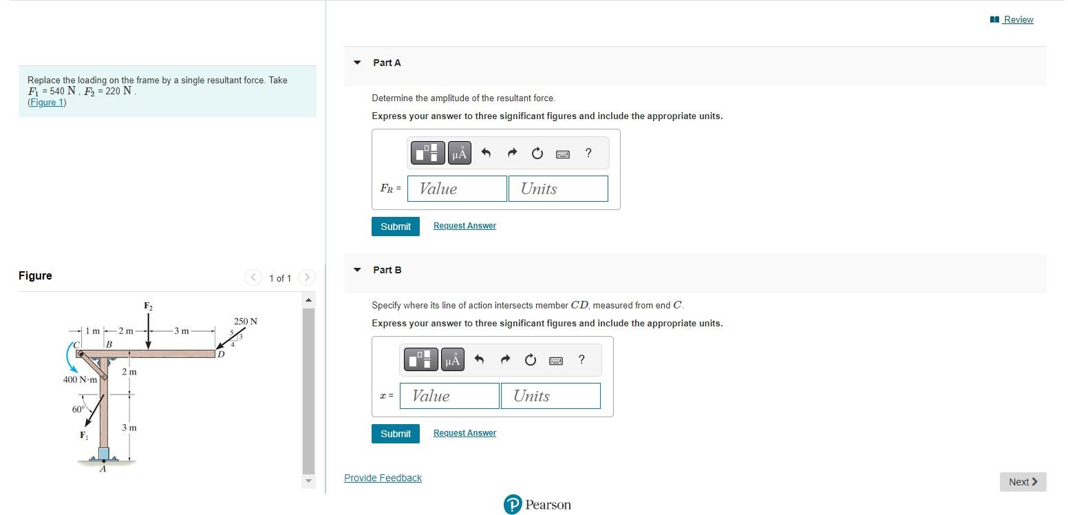 Solved Replace The Loading On The Frame By A Single