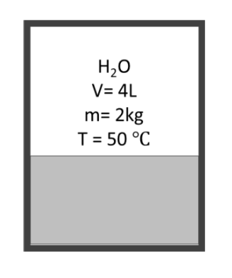 Solved A 4-L rigid tank contains 2 kg of saturated | Chegg.com