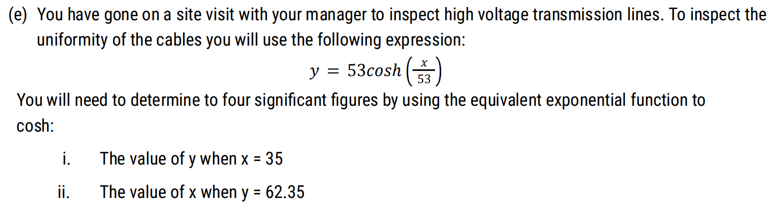 Solved (e) ﻿You have gone on ﻿a site visit with your manager | Chegg.com