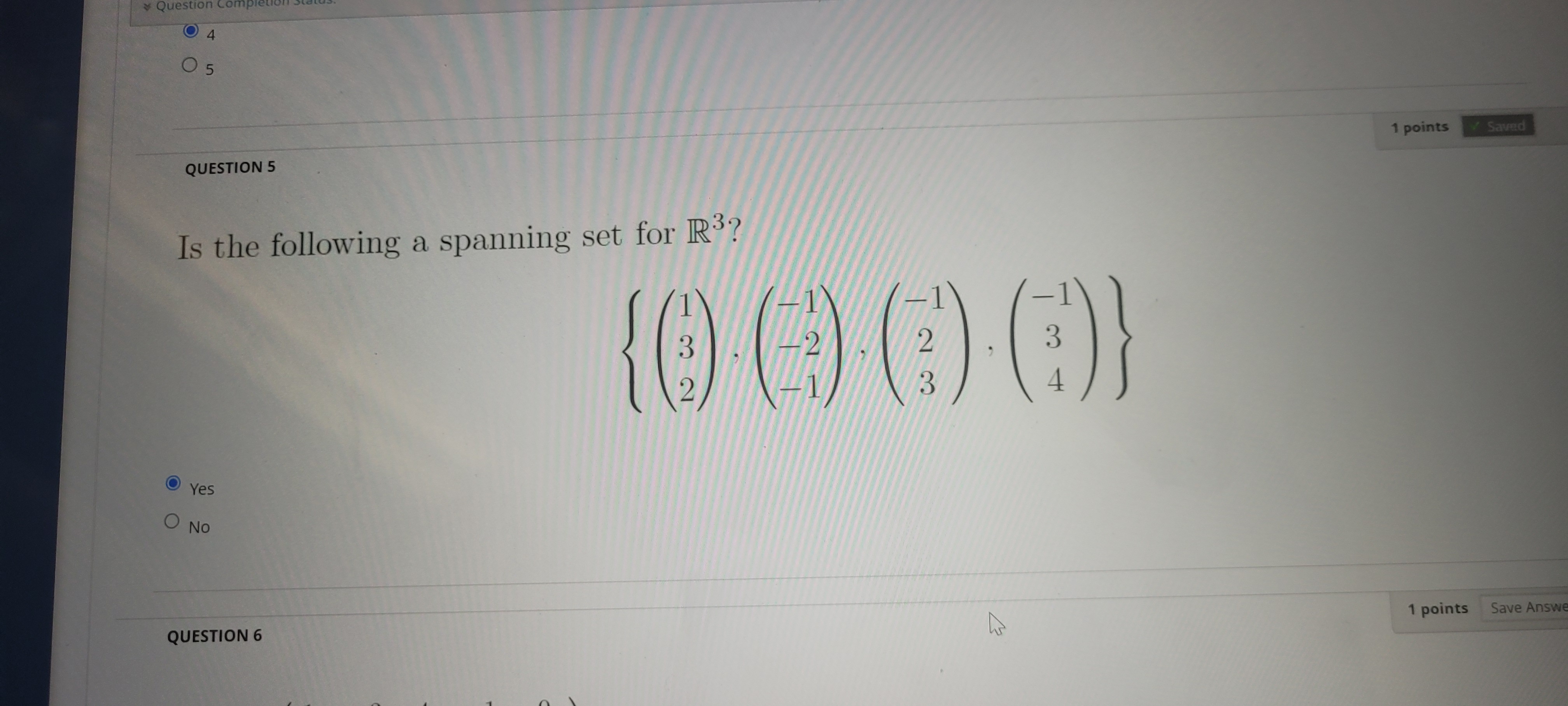 Solved Is the following a spanning set for | Chegg.com