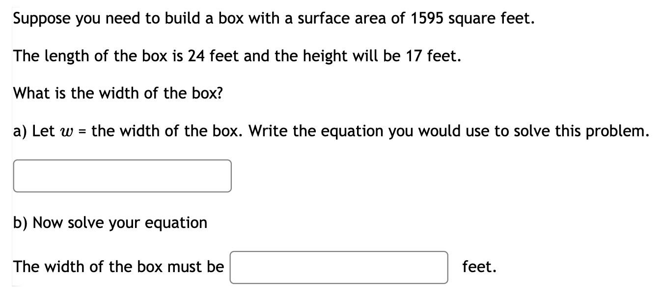 Solved Suppose you need to build a box with a surface area | Chegg.com