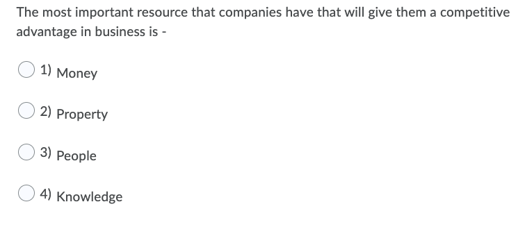 Solved The most important resource that companies have that | Chegg.com
