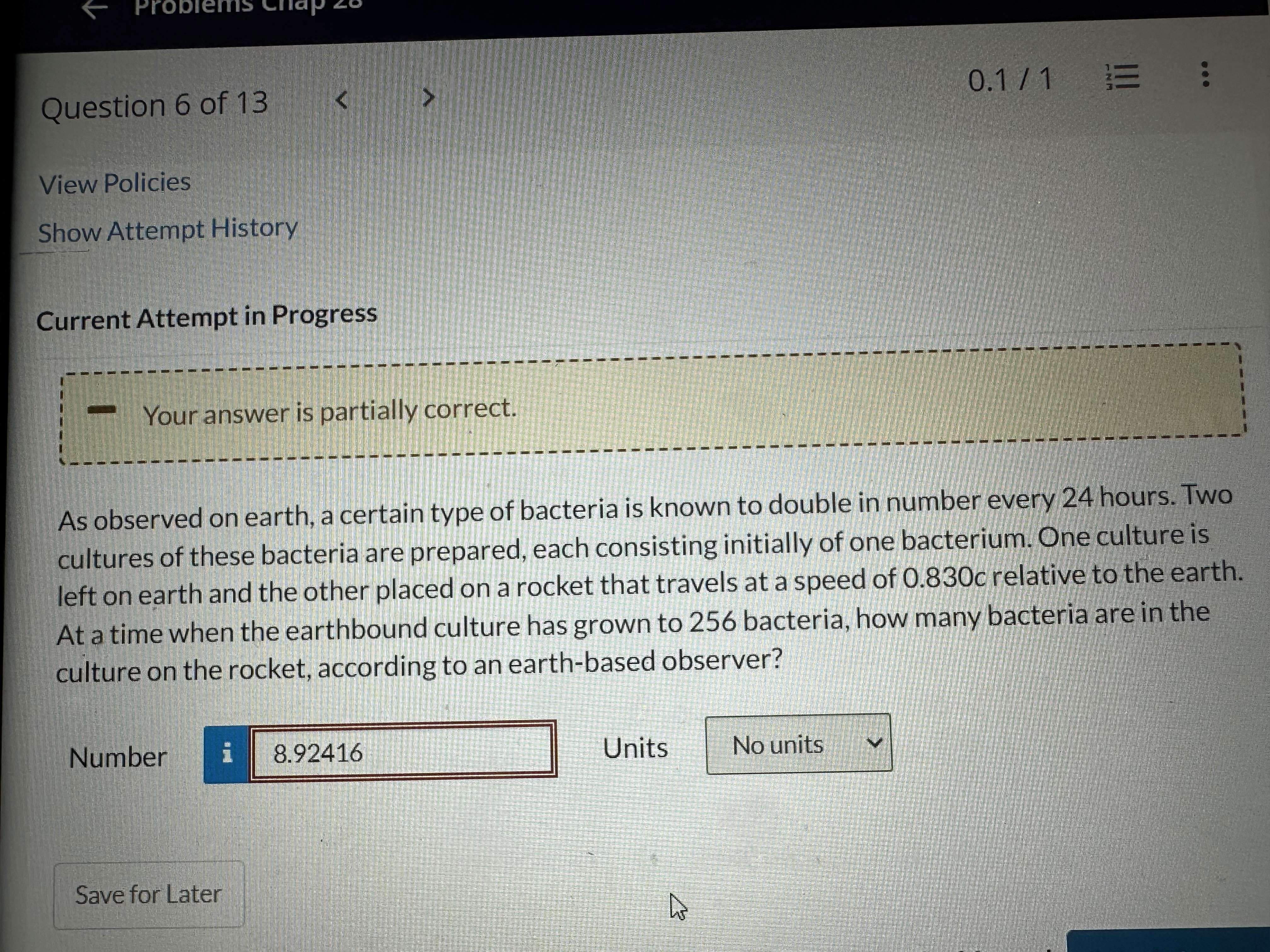 Solved Current Attempt in Progress Your answer is partially | Chegg.com