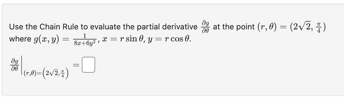 Solved Use the Chain Rule to evaluate the partial derivative | Chegg.com