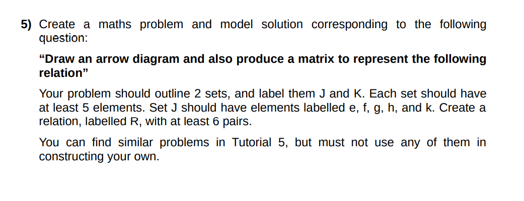 Solved 5) Create a maths problem and model solution | Chegg.com