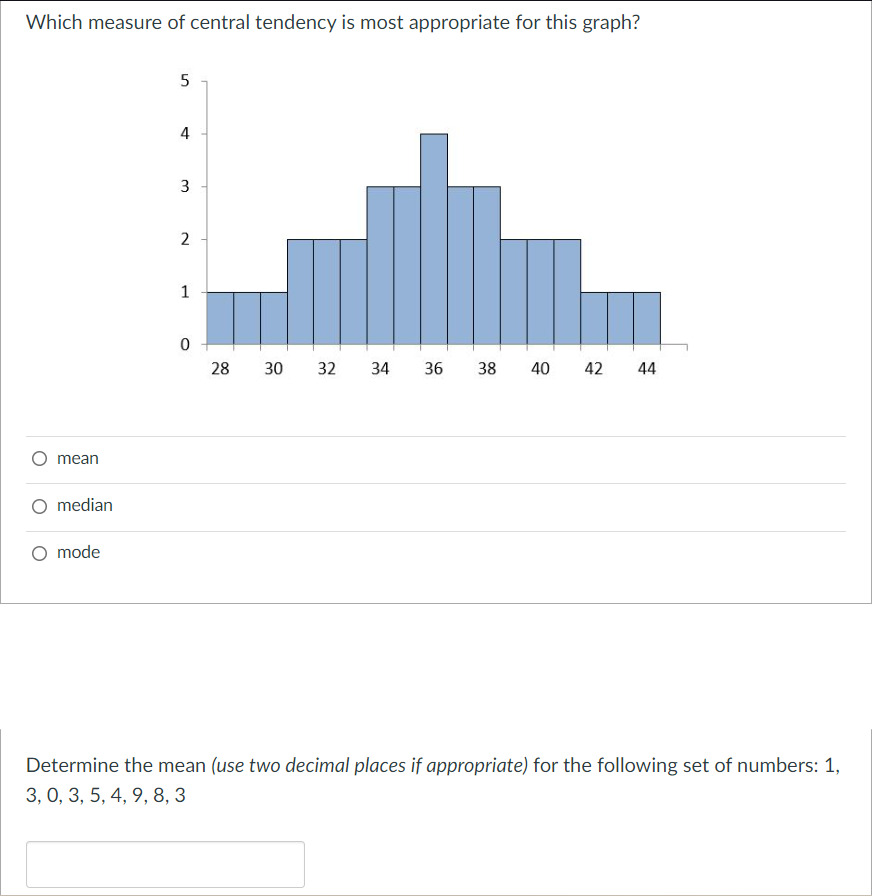 Solved Which measure of central tendency is most appropriate | Chegg.com