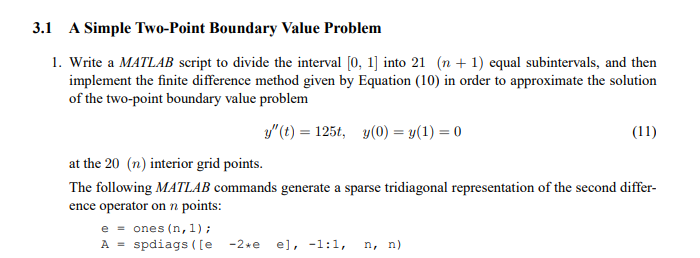 Solved 1. Write a MATLAB script to divide the interval [0,1] | Chegg.com