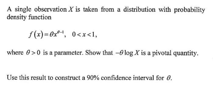 A single observation X is taken from a distribution | Chegg.com