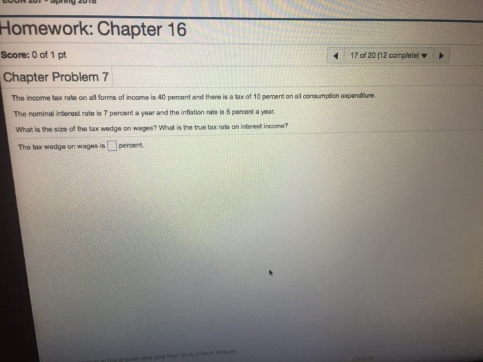Solved Homework Chapter 16 Score 0 Of 1 Pt I7 Of 20 12