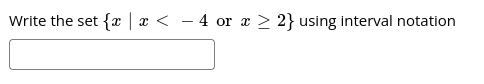 Solved Write the set {x∣x