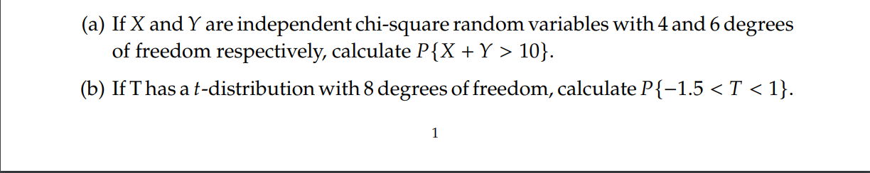 Solved (a) If 𝑋 and 𝑌 are independent chi-square random | Chegg.com