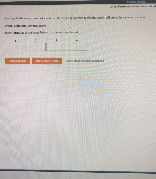 Solved Use the References to access important val Arrange | Chegg.com