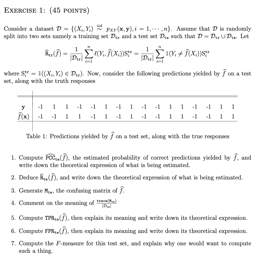 Solved Consider a dataset D={(Xi,Yi)∼iidpXY(x,y),i=1,⋯,n}. | Chegg.com