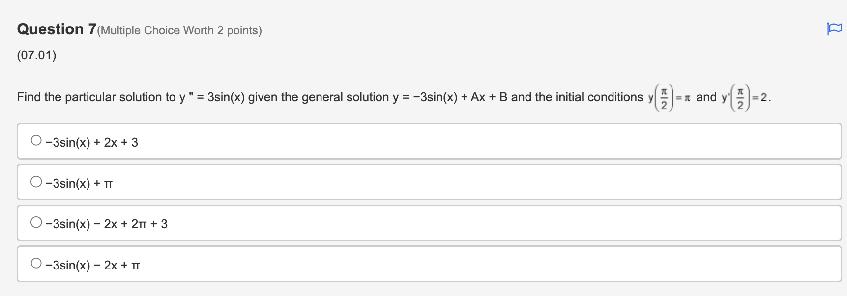 Solved Question 7(Multiple Choice Worth 2 points) (07.01) | Chegg.com
