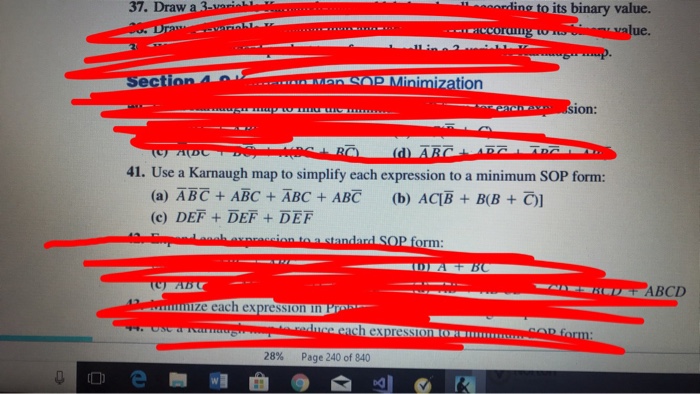 Solved Use a Karnaugh map to simplify each expression to a | Chegg.com