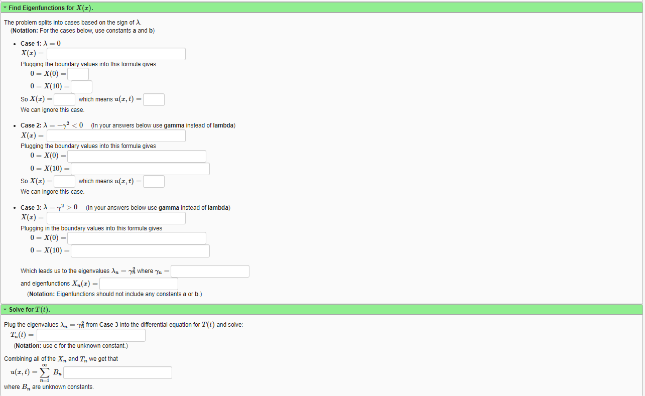 Solved We will solve the heat equation ut=3uxx,0 | Chegg.com
