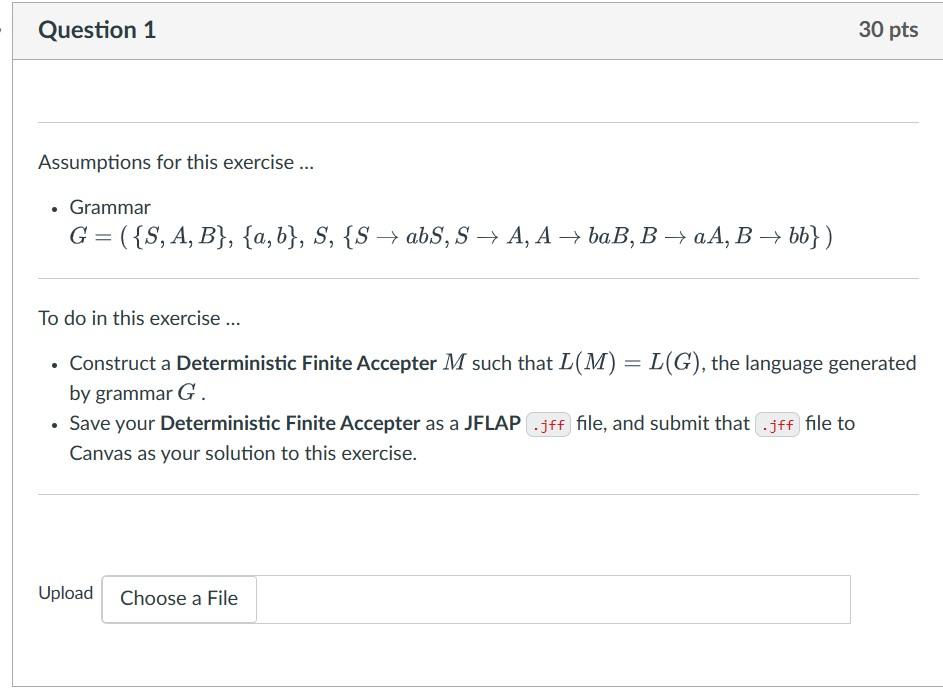 Solved Assumptions for this exercise ... - Grammar | Chegg.com